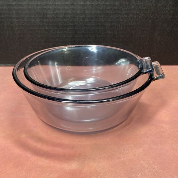 Pyrex | Kitchen | Vintage Pyrex Flameware Pans Clear 833b And 832b No ...